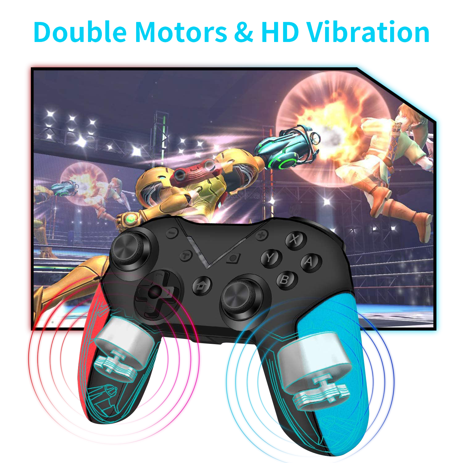 PIMPIMSKY Manette sans fil Bluetooth pour Nintendo Switch Pro NS-Switch Pro manette de jeu pour ...